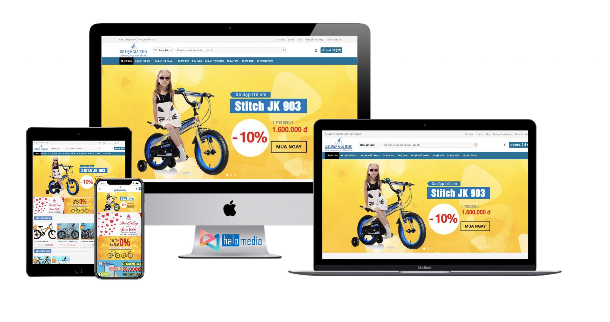 Dự Án Thiết Kế Web Shop Điện Thoại Di Động Apple- HALO MEDIA
